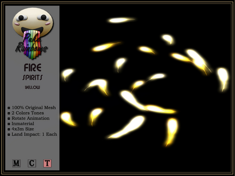 Second Life Marketplace - [PR] Fire Spirits - Yellow (Boxed)